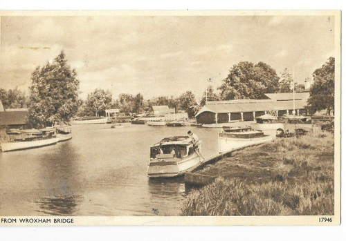 Vintage Postcard - Norfolk, Wroxham, from wroxham bridge 1949 | eBay UK