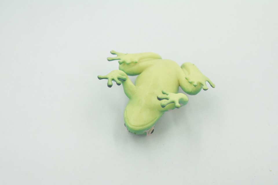 Frog, Green & Pink, Rubber, Realistic, Model, Replica, Toy, Gift, 2.5 ...