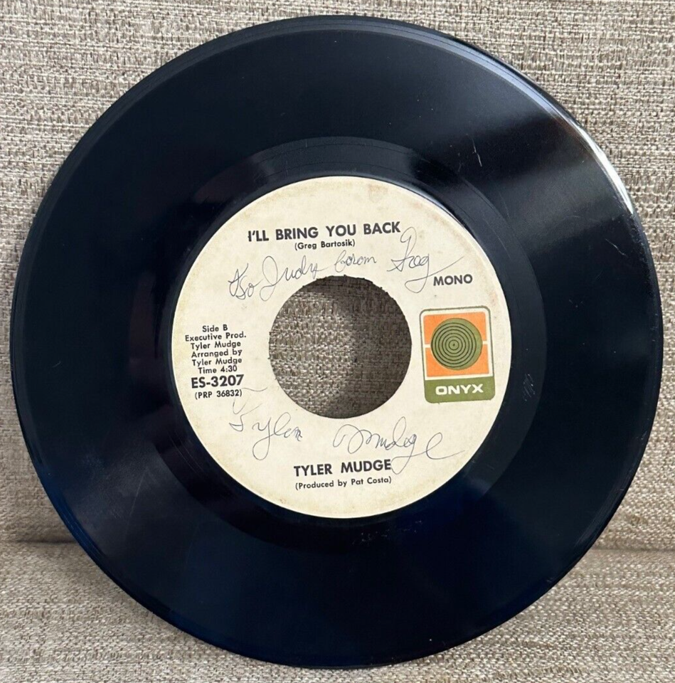 EXTREMELY RARE 7" 45RPM Vinyl Record: Tyler Mudge - Search for the ...