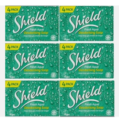 SHIELD Soap Fresh Aqua Soap Deodorising Vegan Clean Odour-Free Bars ...