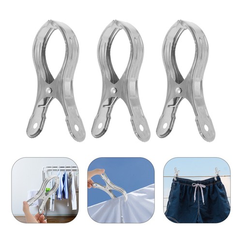 10 Pcs Freezer Bag Clips Sweater Laundry Clamps Stainless Steel Quilt ...