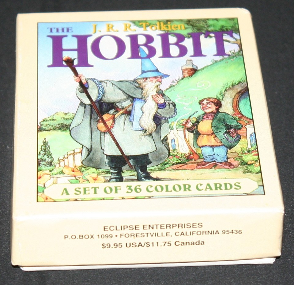 J.R.R. Tolkien THE HOBBIT Color Trading Cards BOX of 36 Eclipse 1992 ...