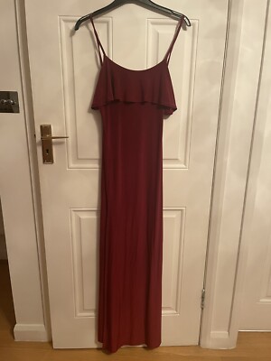 boohoo red maxi party dress UK 12 | eBay UK