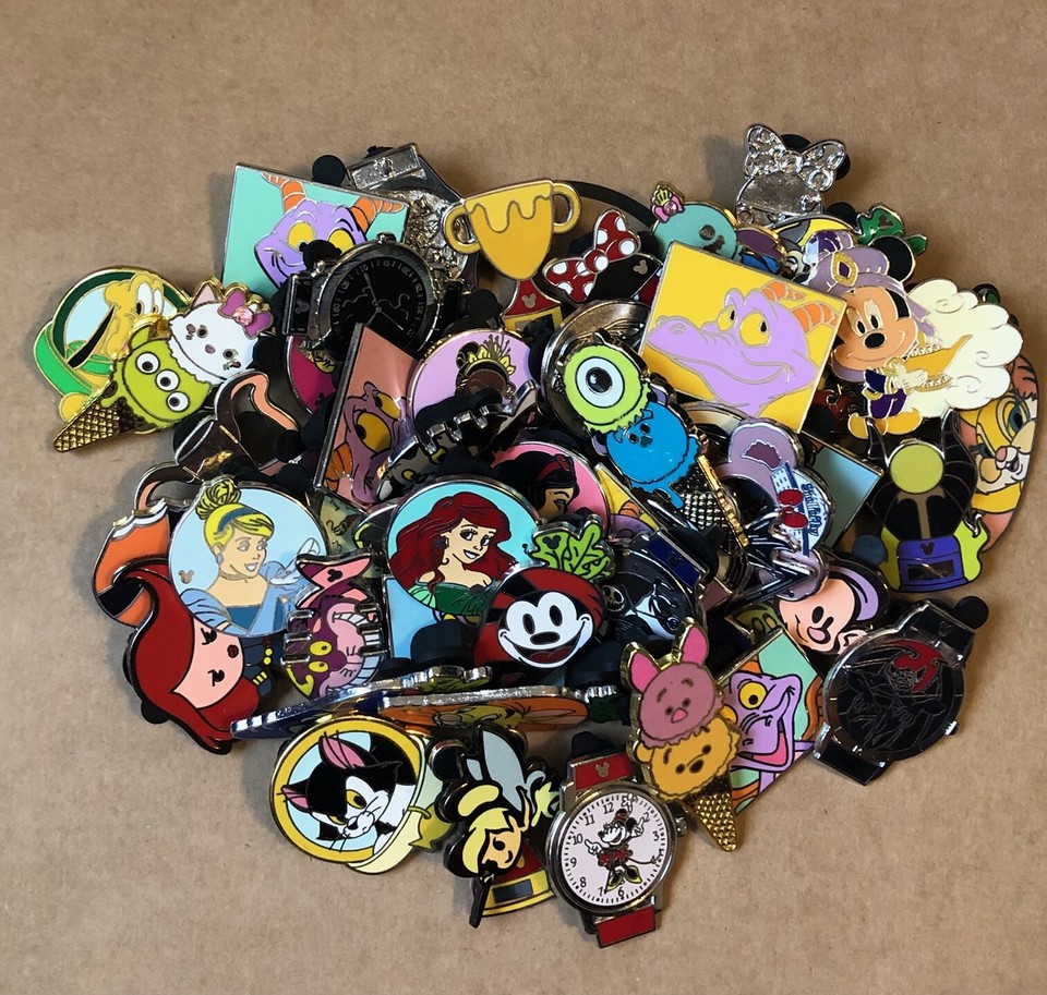Disney Pin Lot 50 pins Different Trading Pins Hidden Mickey No ...