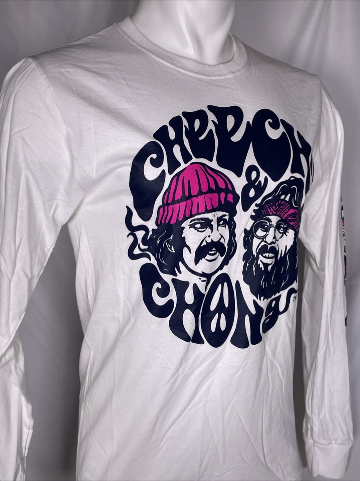 Cheech & Chong 70's Official White Longsleeve Men's T-Shirt NEW | eBay
