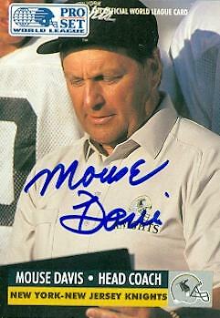 Mouse Davis autographed Football Card (New York Jersey Knights) 1991 ...