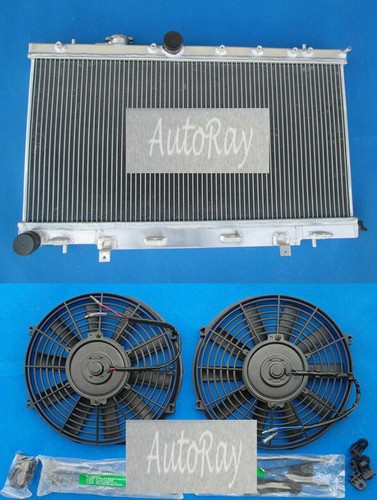 Aluminum Radiator+Fans For Subaru Impreza Wrx STI GDB GD8 GD 2002-2007 ...
