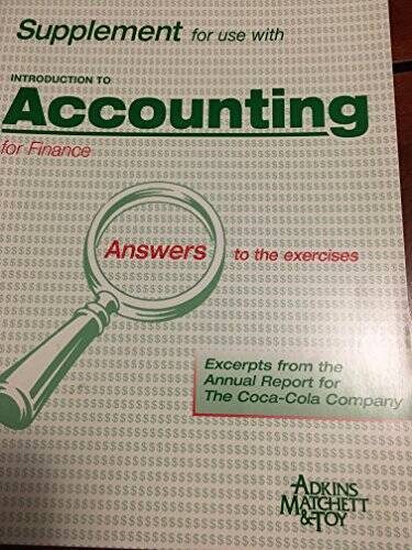 Introduction to Accounting for Finance - Paperback By Alastair Matchett ...