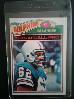 1977 Topps Football #390 Jim Langer HOF Center Miami Dolphins NRMT | eBay