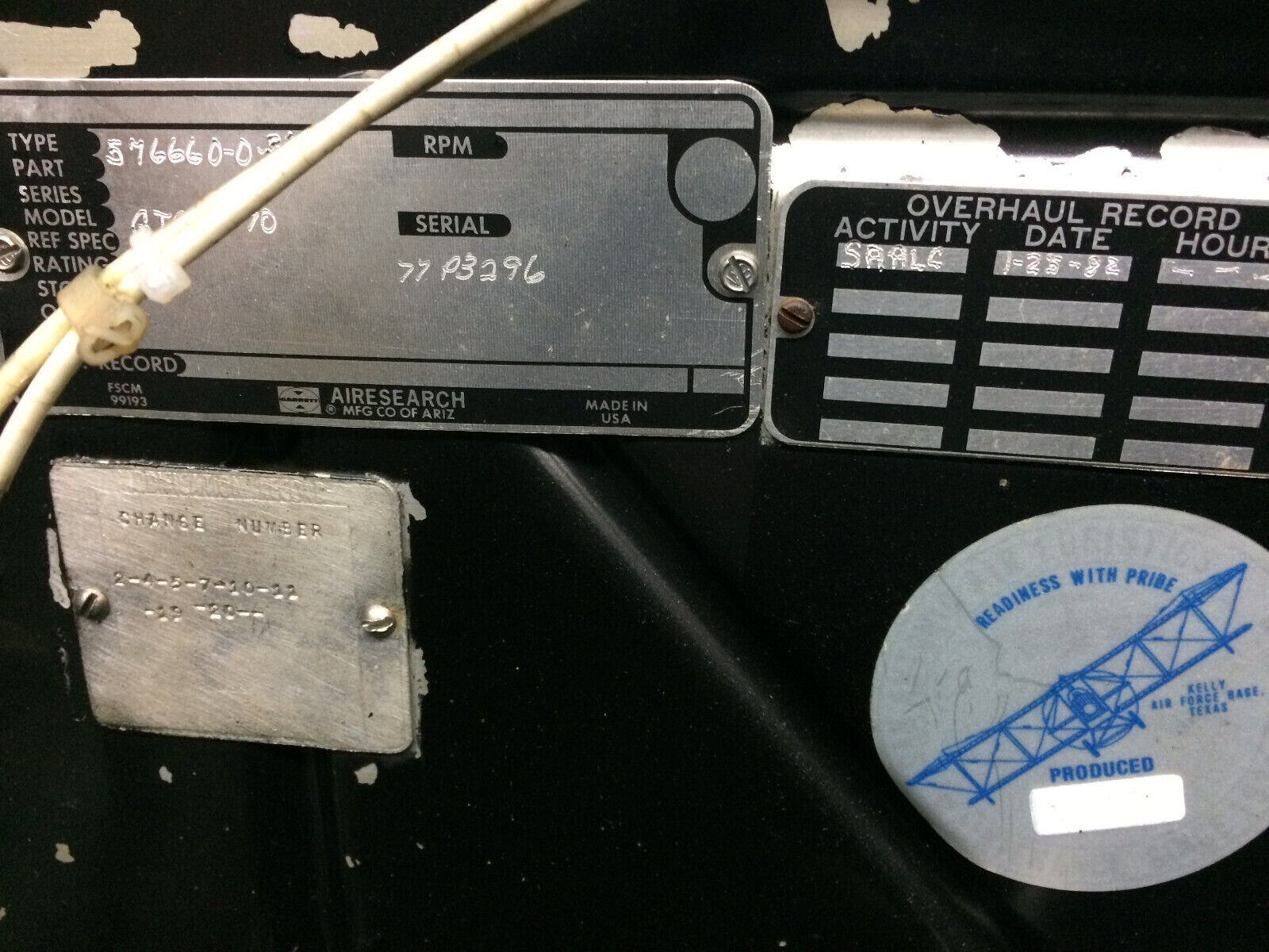 USAF GARRETT AIRESEARCH MA1A AIRCRAFT AIR START CART GAS TURBINE ENGINE ...