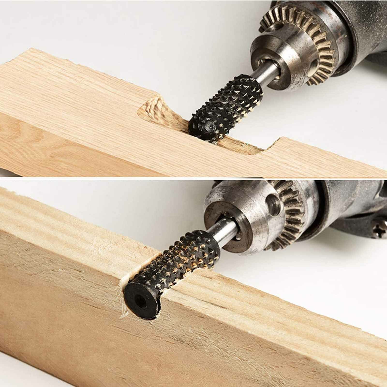 10PCS Rotary Bits Set Router Drill Bit Burr Wood Rasp File Drill Bit ...