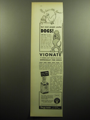 1958 Squibb Vionate Ad - Mary had a little llama.. but most people ...