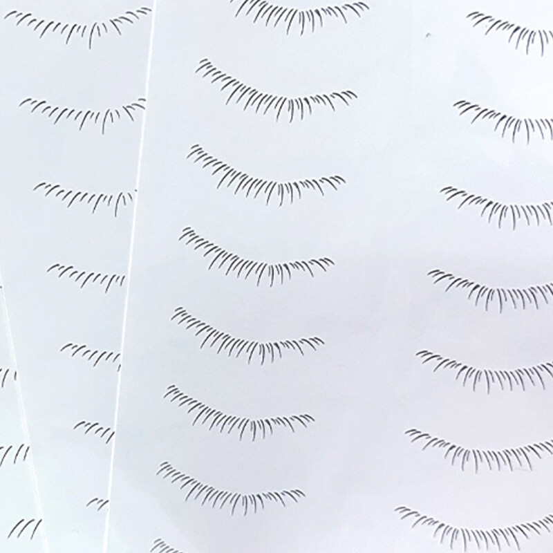 2Sheets False Eyelashes Stickers Lower Eyelash Tattoo Waterproof Lashes ...