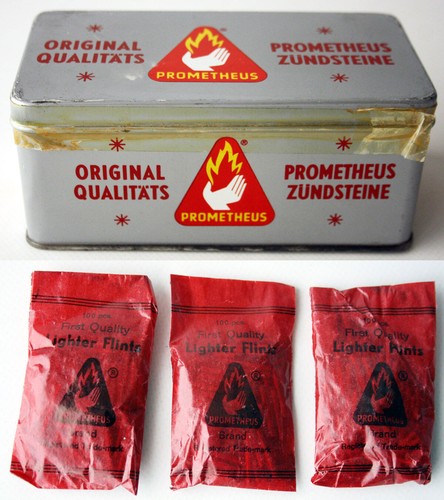 1X RARE VINTAGE 60'S ORIGINAL PROMETHEUS LIGHTER FLINTS BIG PACK ...