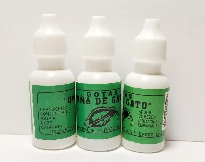 3X Botallitas de "Gotas uña de gato" para ojos 15ml c/u de hierbas ...