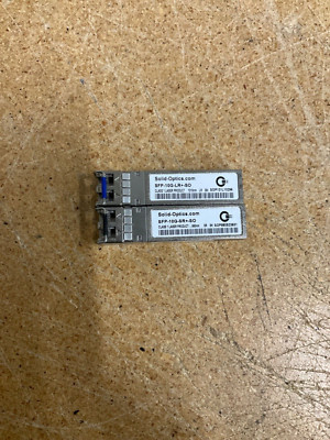 Lot of 2 Solid Optics EX SFP-10G-LR+SO Transceiver Modules | eBay