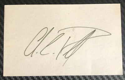 Autographed Index Cards - Miscellaneous Celebrities (Industry, Military ...