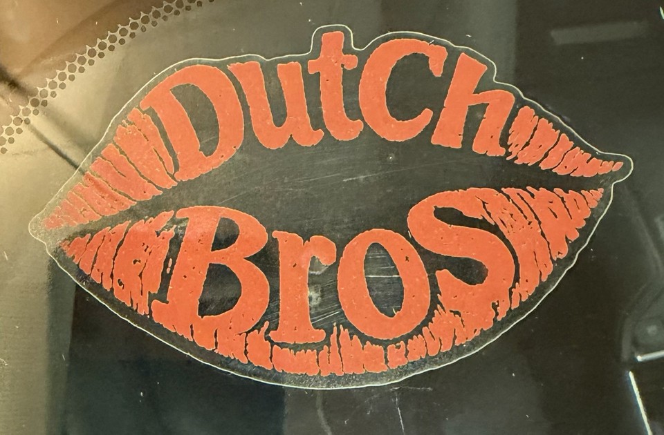 Dutch Bros Window Sticker "Kiss from Dutch" Dutch Lips have never been ...