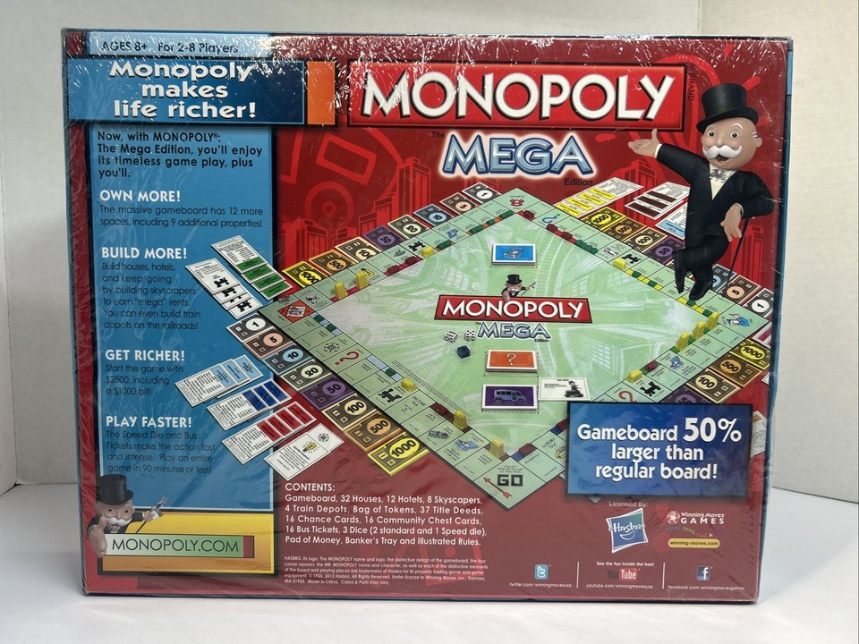 Monopoly The Mega Edition - Own More, Build More! Get Richer! Sealed | eBay
