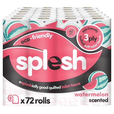 Splesh Quilted Toilet Roll Luxury Watermelon 3-Ply Soft Toilet Paper ...