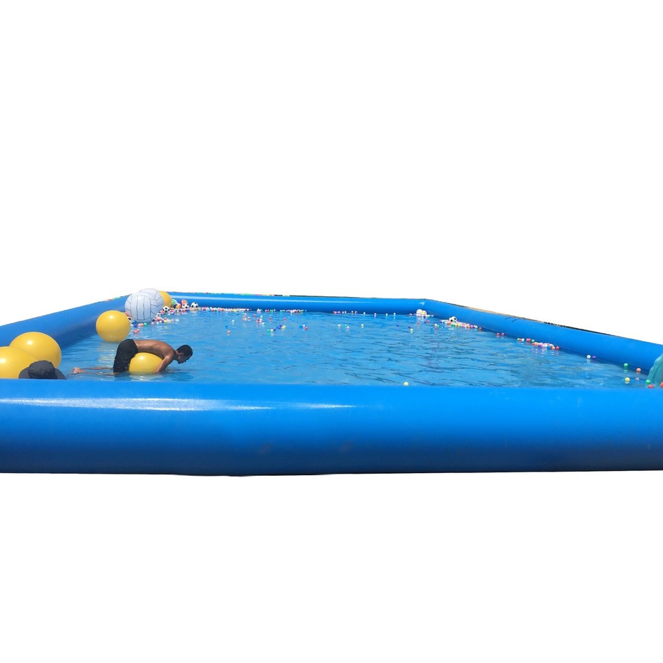 Square PVC Inflatable Swimming Pool Family Giant Summer Outdoor 23x23ft ...