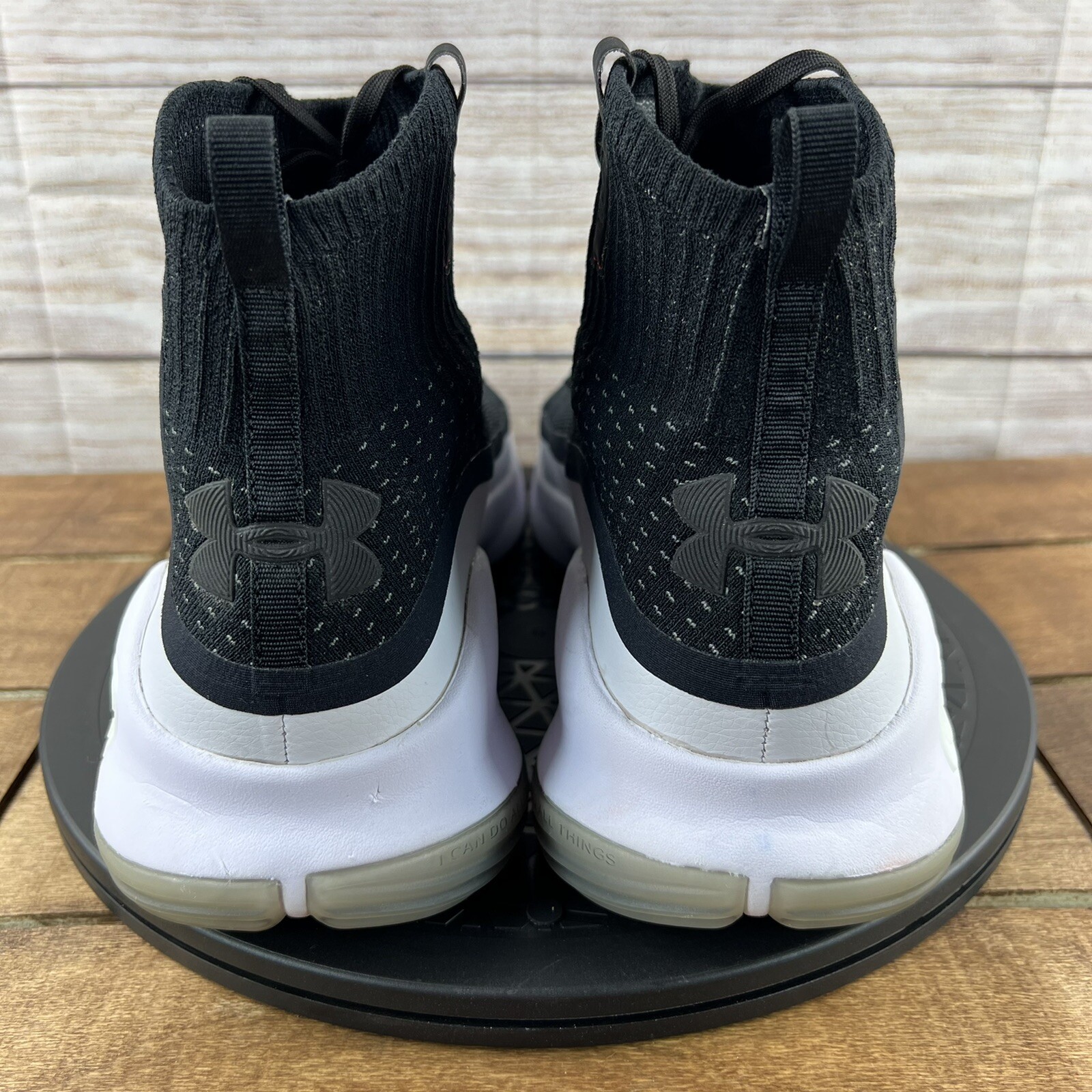 🏀Under Armour Curry 4 Black White Basketball Shoe 12… - Gem