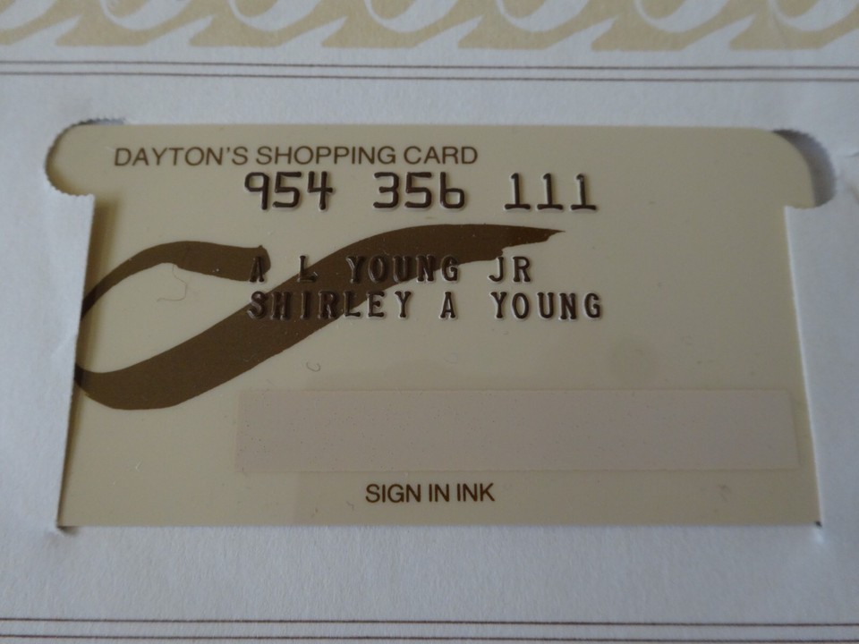 Rare 80s DAYTON'S Department Store SHOPPING Credit CARD New Old Stock W ...