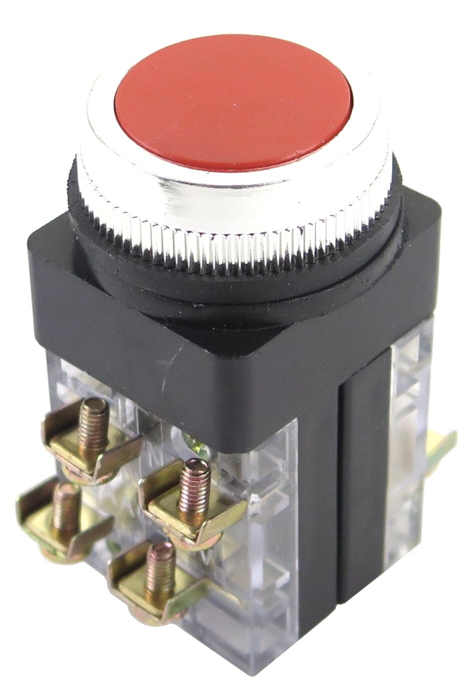 ONE PB-30MOMF-R-22 30MM RED PUSH BUTTON MOMENTARY 2NO 2NC CONTACT BLOCK ...