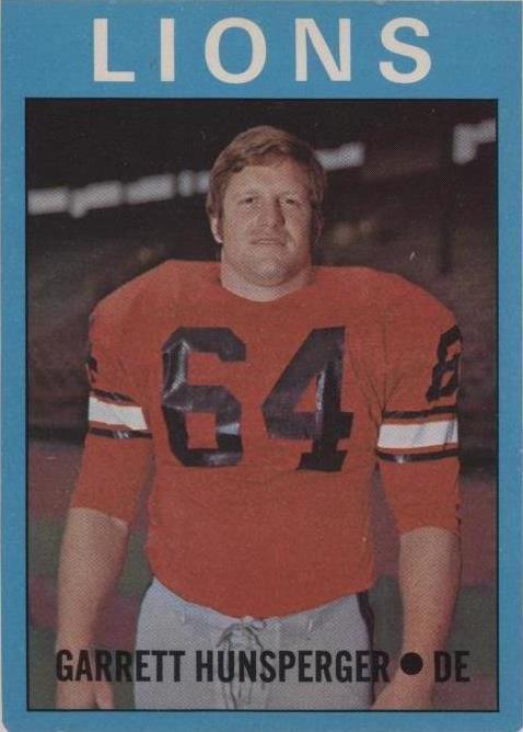 1972 O-Pee-Chee Canadian Football League - Garrett Hunsperger #42 for ...