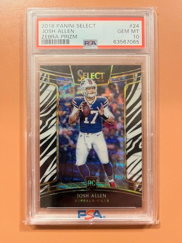 2018 Panini Select - Concourse Josh Allen #24 Zebra Prizm (RC) for sale ...