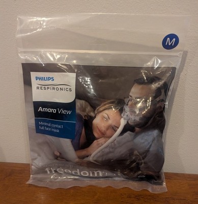 Philips Amara View Full Face Mask Medium M New HCPCS A7030 A7035 No ...