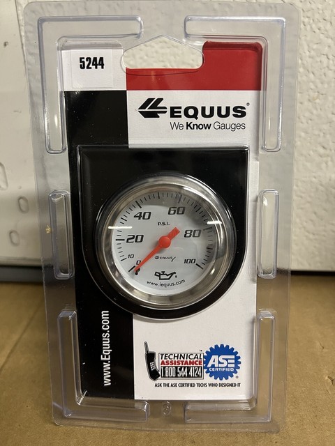 Equus 5244 2" White Mechanical Oil Pressure Gauge for sale online | eBay