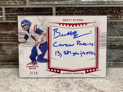 BRETT RYPIEN ~ 2019 Leaf Trinity ROOKIE A-BR1 Red Spectrum 03/10 | eBay