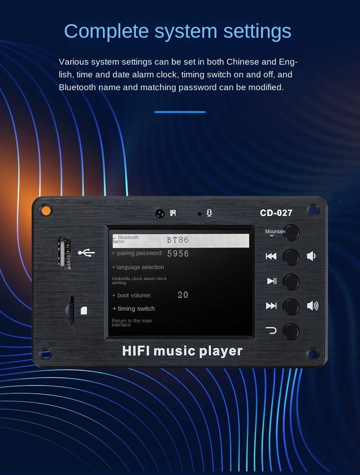 MP3 Decoder Board Bluetooth 5.1 Stereo Audio Receiver FLAC WAV APE ...