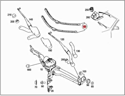 Genuine MERCEDES BBDC S204 W204 Ts wiper blade 2048202100 | eBay