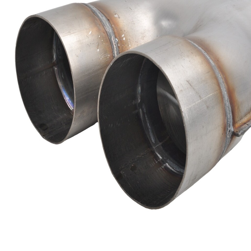 3" Dual Inlet/Outlet Stainless Steel Exhaust X-Pipe Adapter muffler | eBay