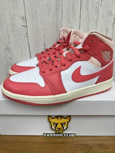 Air Jordan 1 Mid Strawberries Pink and Cream BQ6472-186 Women Sizes | eBay