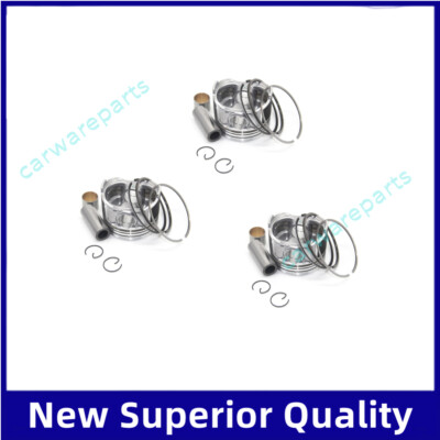 3 set Piston+Rings+Pin+Clip for Mitsubishi S3E Engine WS200A WS300A ...
