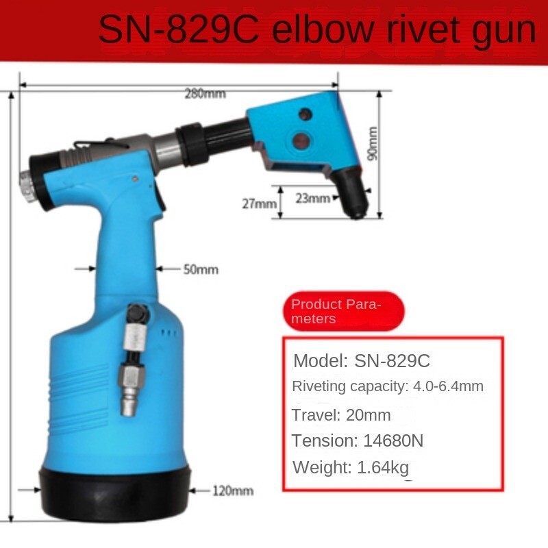 Pneumatic Rivet Gun Elbow Right-angle Rivet Gun 90 Degrees Rivet Gun ...