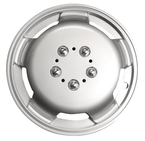 16 INCH UNIVERSAL WHEEL TRIMS CAR SILVER DEEP DISH PLASTIC 16” SET OF 4 ...