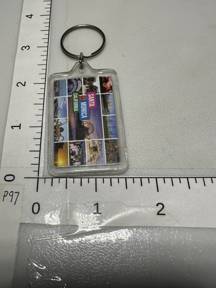 Vintage Santa Monica California Pier Amusement Parks Fishing Photo Keychain | eBay