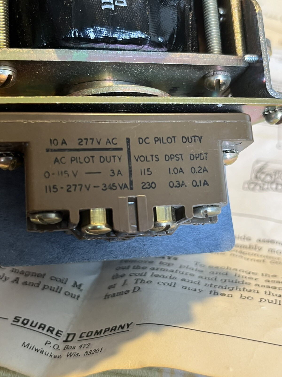 SQUARE D 7001 PO6 AC/DC MAGNETIC RELAY TYPE P - Pilot Duty | eBay