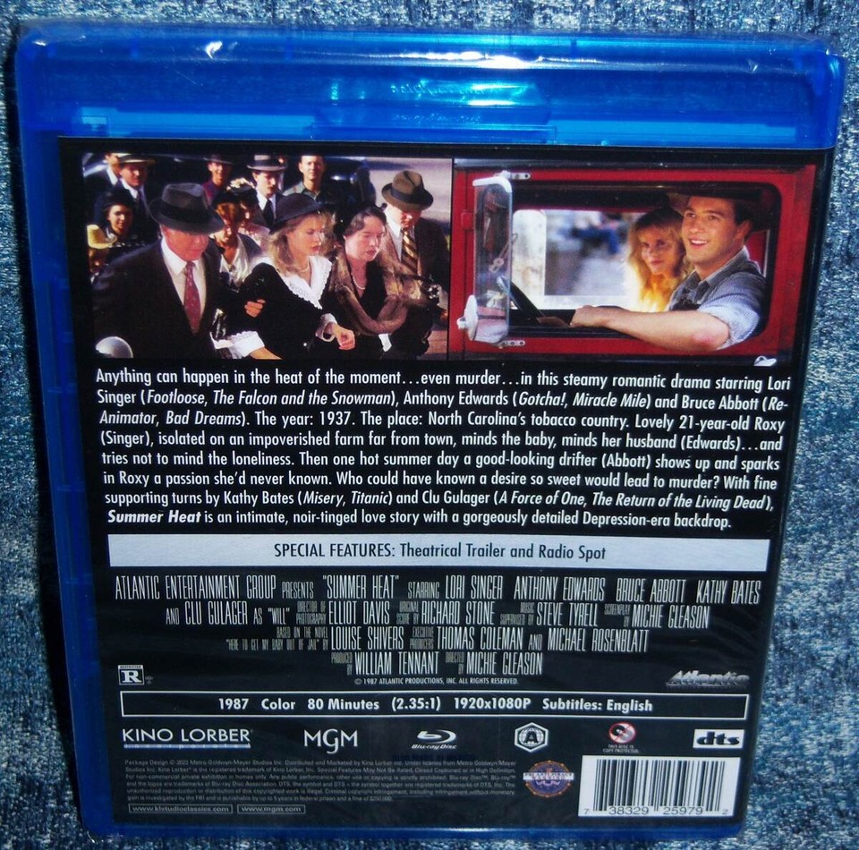 NEW KINO LORBER LORI SINGER ANTHONY EDWARDS SUMMER HEAT MOVIE BLU RAY ...