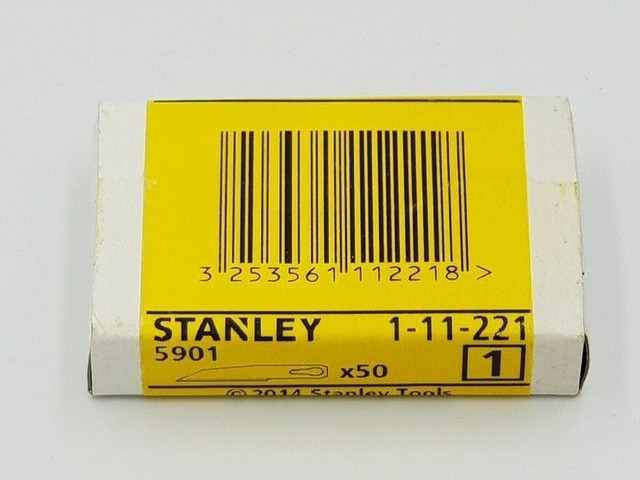 Stanley Tools STA111221 5901 Knife Blades Straight Pack of 50 for sale ...