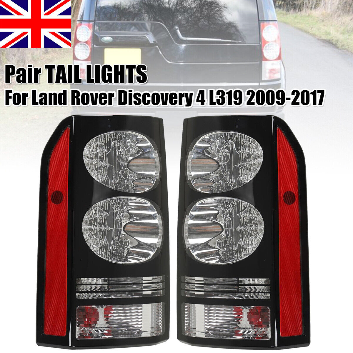 2x LED Rear Tail Light Brake Lamp For Land Rover Discovery 3 4 L319 ...