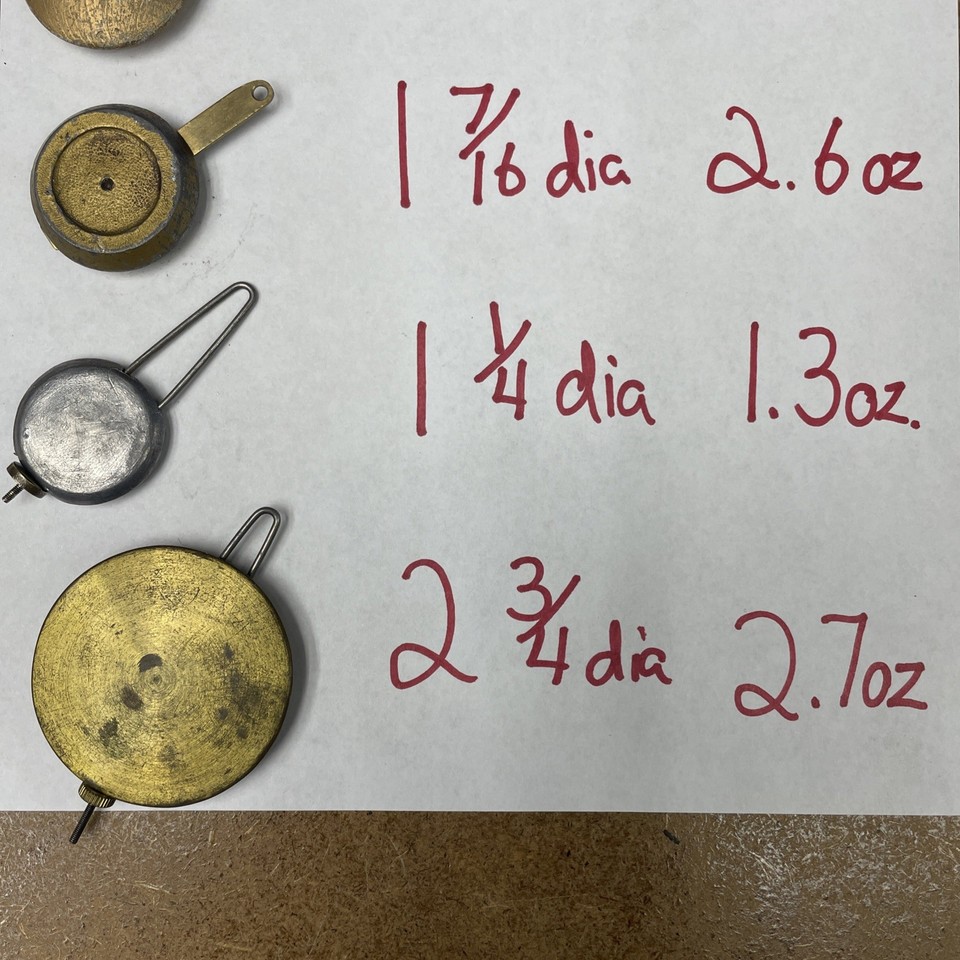 10 ANTIQUE PENDULUM BOBS, Seth Thomas,Ingraham ,Ansonia, Sessions ...