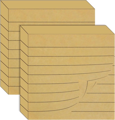 2 Pack Sticky Notes with Line 7.5x7.5cm Self-Stick Book Tabs Paper ...
