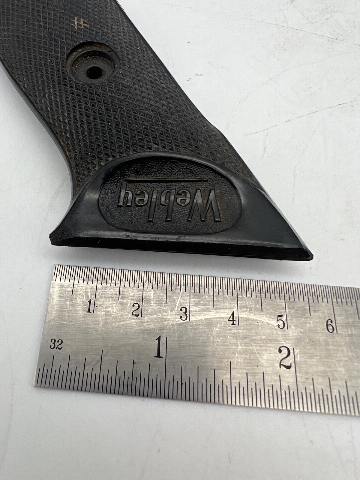 Old Webley Scott Pistol Revolver Grips Black OEM Pair Bakelite Plastic ...