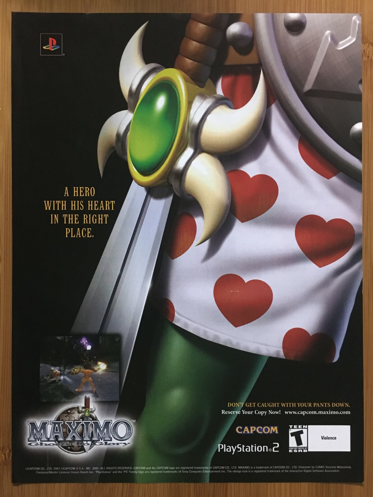 2002 Maximo: Ghosts to Glory PS2 Print Ad/Poster CAPCOM Art Ghouls N ...