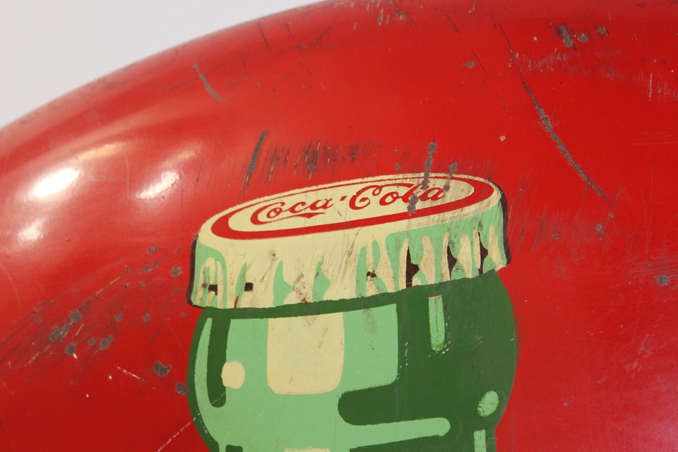 Vintage 48" Coca Cola Button Sign Metal Nice | eBay